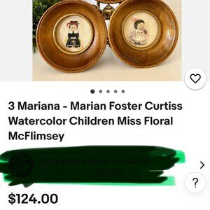 Vintage | Accents | 94s Mariana Marian Foster Curtiss Watercolor From ...
